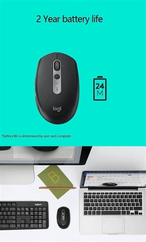 Buy Logitech M590 Silent 2in1 Wireless Bluetooth And 2 4ghz Usb Mouse For Multi Device At Best