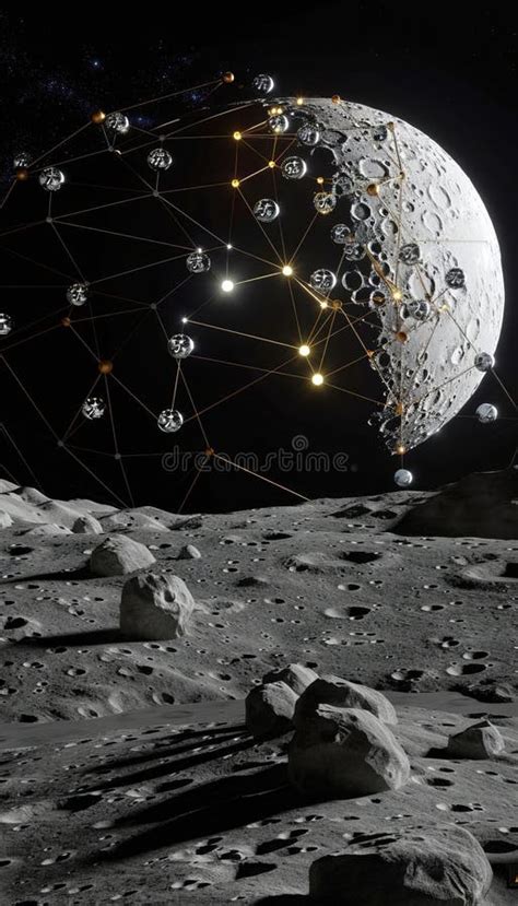 Graphic Of Graphical Representation Of Scientific Breakthroughs On The Moon With Data Elements