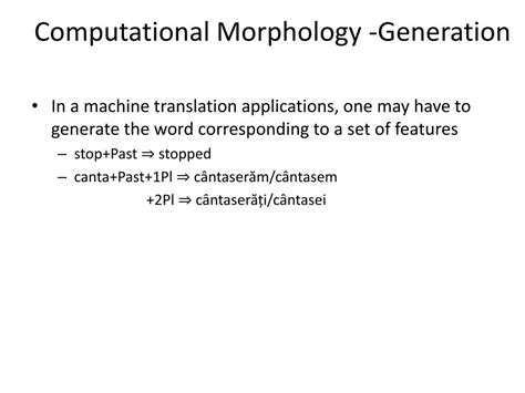 PPT Computational Lexicography Morphology And Syntax PowerPoint Presentation ID