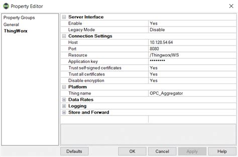 Opc Aggregator General Configuration Settings Download Scientific Diagram
