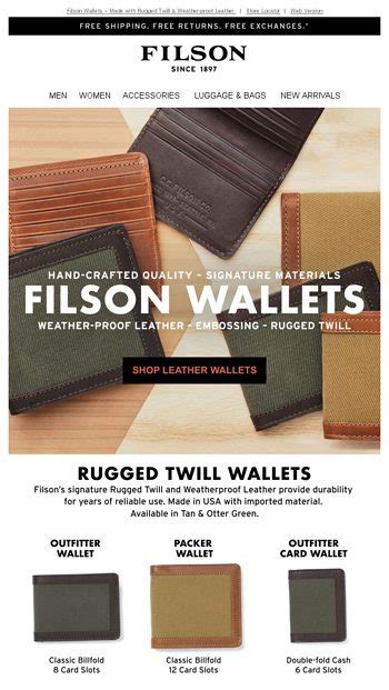 Personalized Leather Wallets And Belts Monogram Embossing Filson