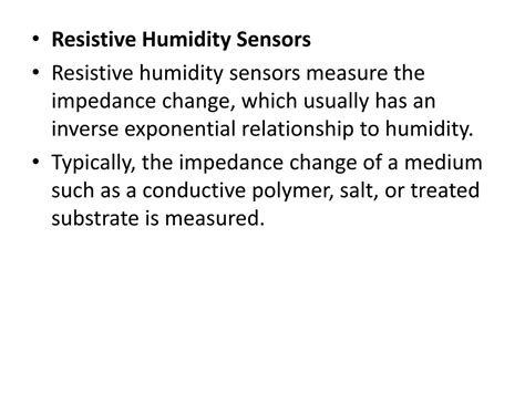 Ppt Humidity Sensors Types And Applications Powerpoint Presentation