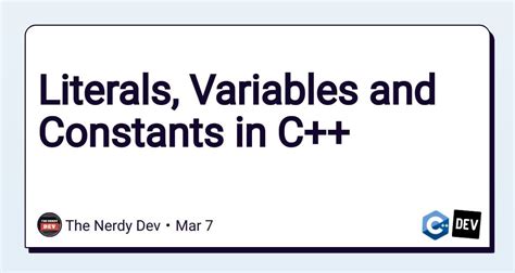 Literals Variables And Constants In C Rdevto