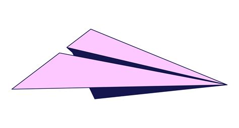 Paper Plane Flat Line Color Isolated Vector Object Origami Hobby Editable Clip Art Image On