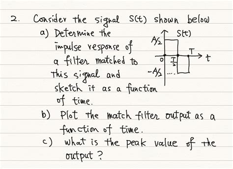Solved 2 T 이t T Consider The Signal S Shown Below A