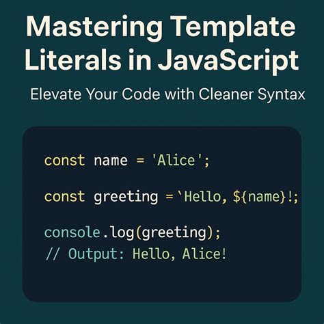 Mastering Template Literals In Javascript Elevate Your Code With