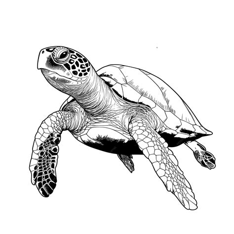Premium Vector Hand Drawn Sketch Turtle Illustration