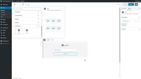 shortcodes blocks widgets wp grid builder
