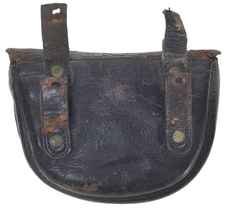 Lot Civil War Leather Cap Pouch
