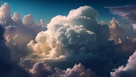 Premium Ai Image Beautiful Dawn White Clouds
