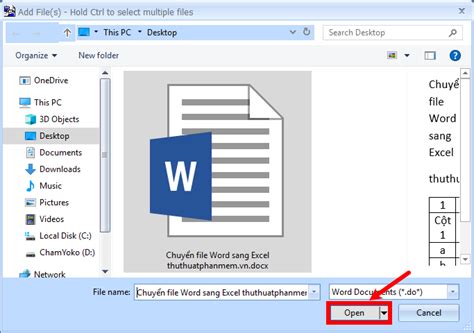 How To Convert A Word File To Excel
