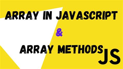 Array In Javascript Array Methods Nscode Youtube