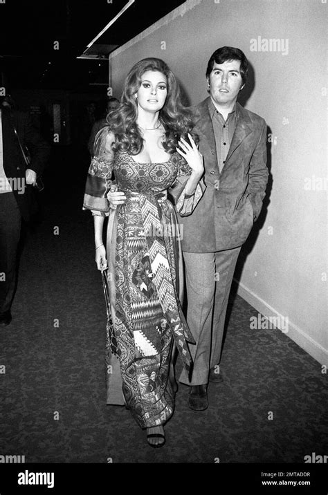The American Actress Raquel Welch With Her Husband Patrick Curtis In