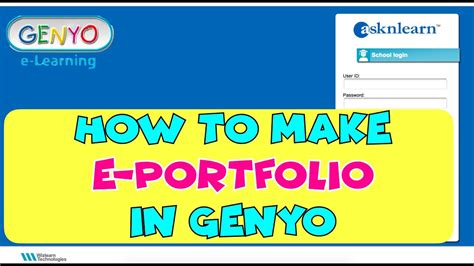 How To Make E Portfolio In Genyo Genyo Youtube