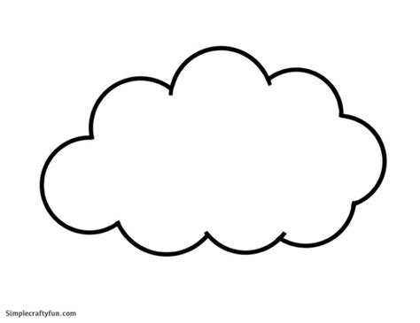 Free Printable Cloud Template Shapes