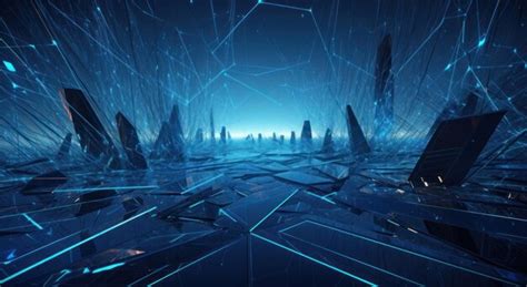 Premium Ai Image Blue Technology Background