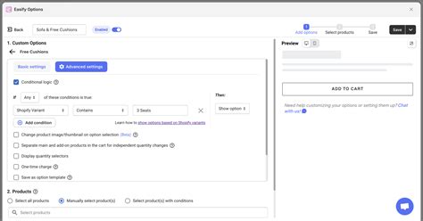 Advanced Conditional Logic Show Easify Options Based On Shopify Variants Easifyapps