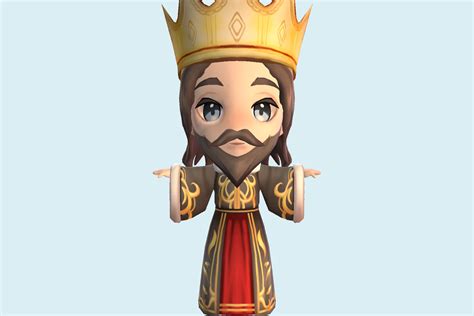 卡通国王 By Dnspod 3d打印模型文件3d模型库 免费平价 魔猴网