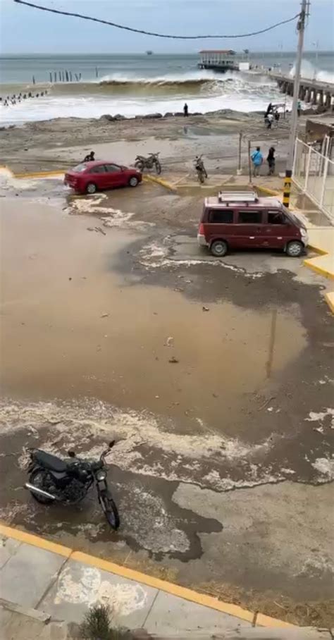 Perus Coastline Battered By Tsunami Like Waves One…