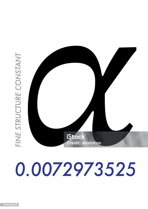 Physics Mathematical Constants Expressions And Symbols Alpha The Fine Structure Constant Stock
