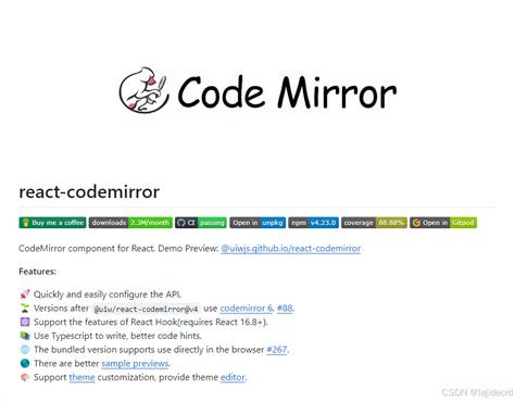 React学习二：在react项目使用codemirrorreact Codemirror Csdn博客