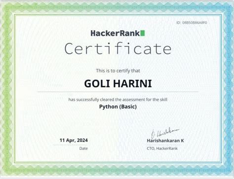 Harini Reddy Goli On Linkedin Hackerrank Skill Assessment