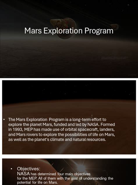 Mars Exploration Program Presentation Pdf Mars Exploration Of Mars