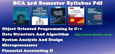 Bca 3rd Semester Syllabus Pdf Updated