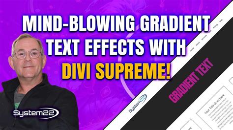 Unlock Mind Blowing Gradient Text Effects With Divi Supreme Youtube