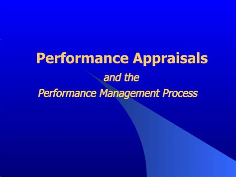 Performance Management Process Power Point Presentation Pdf