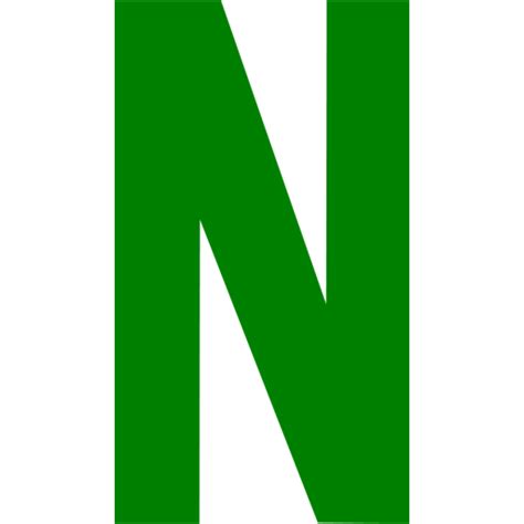 Green Letter N Icon Free Green Letter Icons