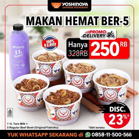 Promo Yoshinoya Paket Mabar Makan Bareng Berlima Via Delivery Scanharga