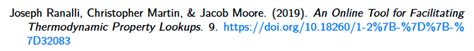 Review Pyromat A Python Package For Thermodynamic Properties