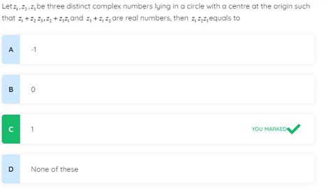 let z1 z2 z3 be three distinct complex numbers lying in a circle with