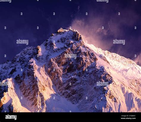 Extreme Winds Lift Banners Of Clouds And Snow Off The Summit Of Nanga