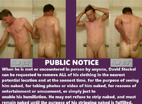 David Steckel Naked And Exposed Obligation For Stripping Naked Upon Request Or Demand