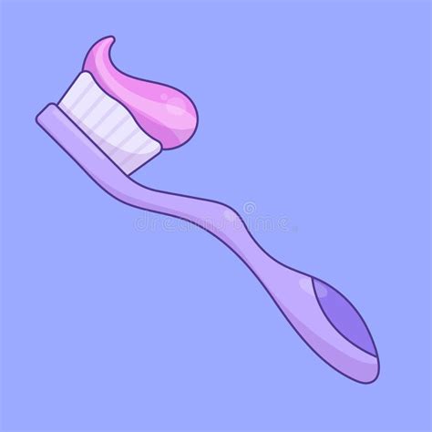 Toothbrush Icon Vector Toothbrush With Toothpaste Vector Illustration