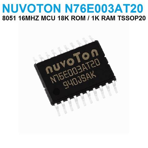 N76e003at20 Nuvoton 8051 Micrcontroller Tssop20 Uge Electronics Egypt