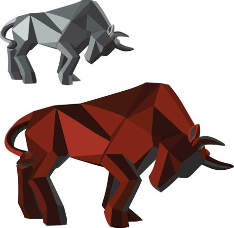 Toro Moderno Geométrico Toro Logo 3d Vector Imagen 24319329 Vector En