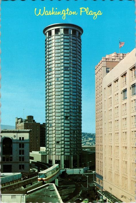 Washington Plaza Hotel Seattle Postcard Architect John Graham Opened