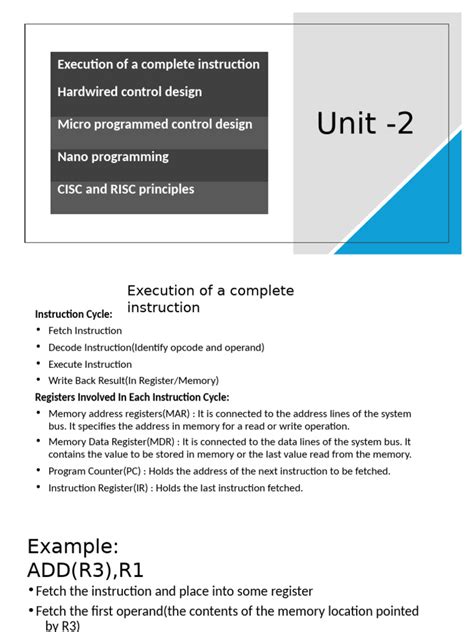Unit 2 Slides Coa Pdf Office Equipment Computer Architecture