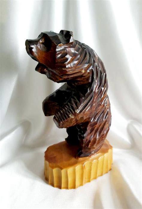 Статуетка ведмідь натуральне дерево вінтаж — ціна 455 грн у каталозі Статуетки Купити товари для