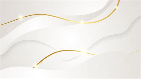Premium Vector Abstract Gold Wave Lines On White Background With Luxury Shapes