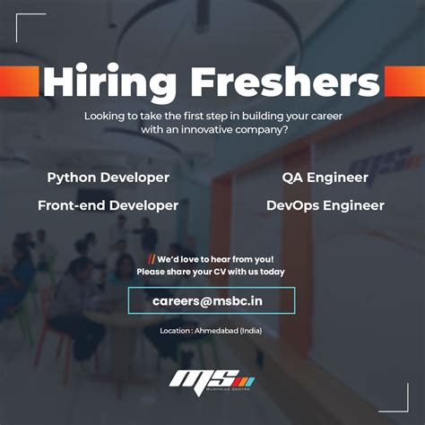 Msbc Hiring Hiringnow Jobs Recruiting Jobopening Ahmedabadjobs Vacancy Jobopportunity