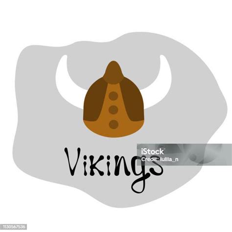 경적을 가진 그려진된 바이킹 전사 헬멧 및 벡터 레터링 바이킹 0명에 대한 스톡 벡터 아트 및 기타 이미지 0명 강철 고대의 Istock