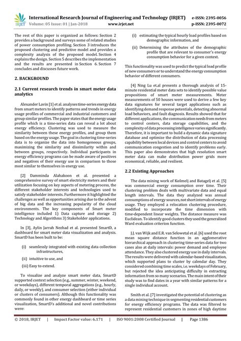 Analysis Of Electric Power Consumption Using Smart Meter Data Pdf