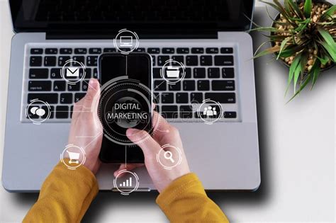 Digital Marketing Technology Concept Businessmen Use Tablet And