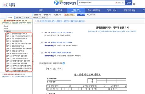 전기안전관리자 직무고시 안전관리규정에 필요한 기록표는