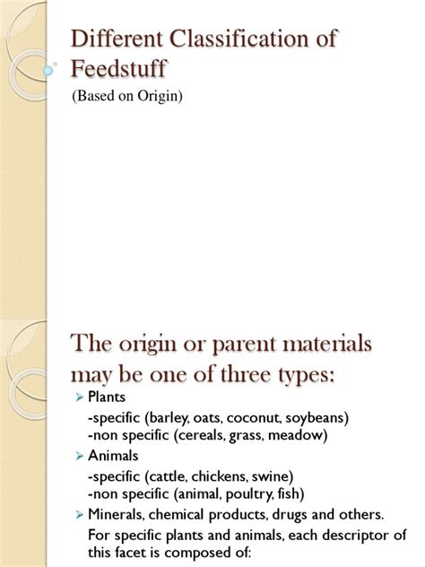 Different Classification Of Feedstuff Pdf Animal Feed Cattle