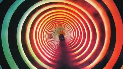 A Vibrant Swirling Tunnel Of Colors Creating A Mesmerizing Visual